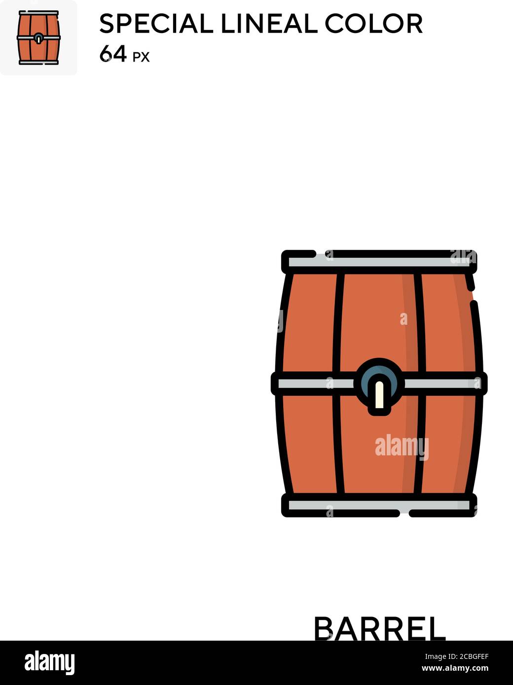 Barrel Simple vector icon. Barrel icons for your business project Stock ...