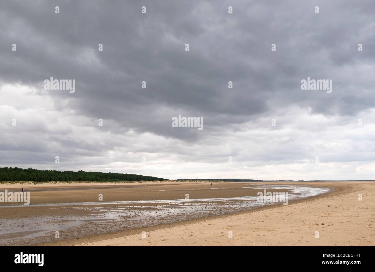 Bleak North Norfolk beach scene Stock Photo - Alamy