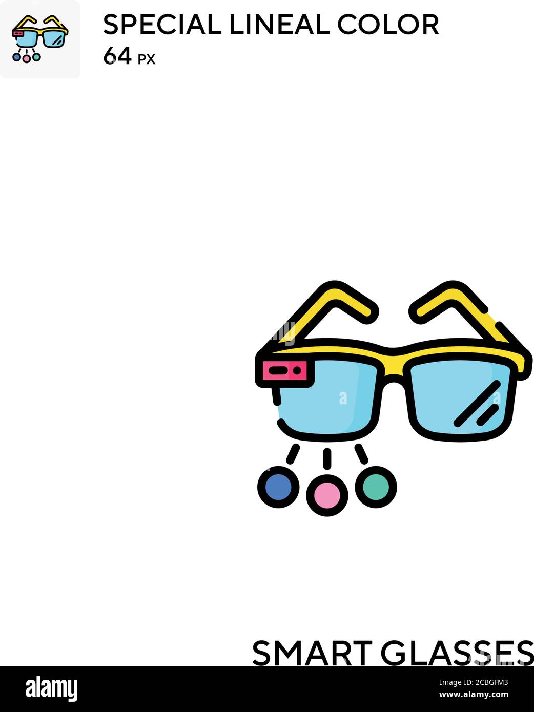 Smart glasses Simple vector icon. Smart glasses icons for your business ...