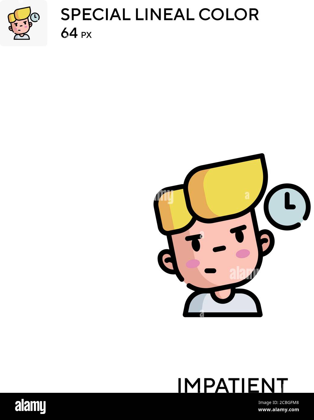 Impatient Simple vector icon. Impatient icons for your business project ...