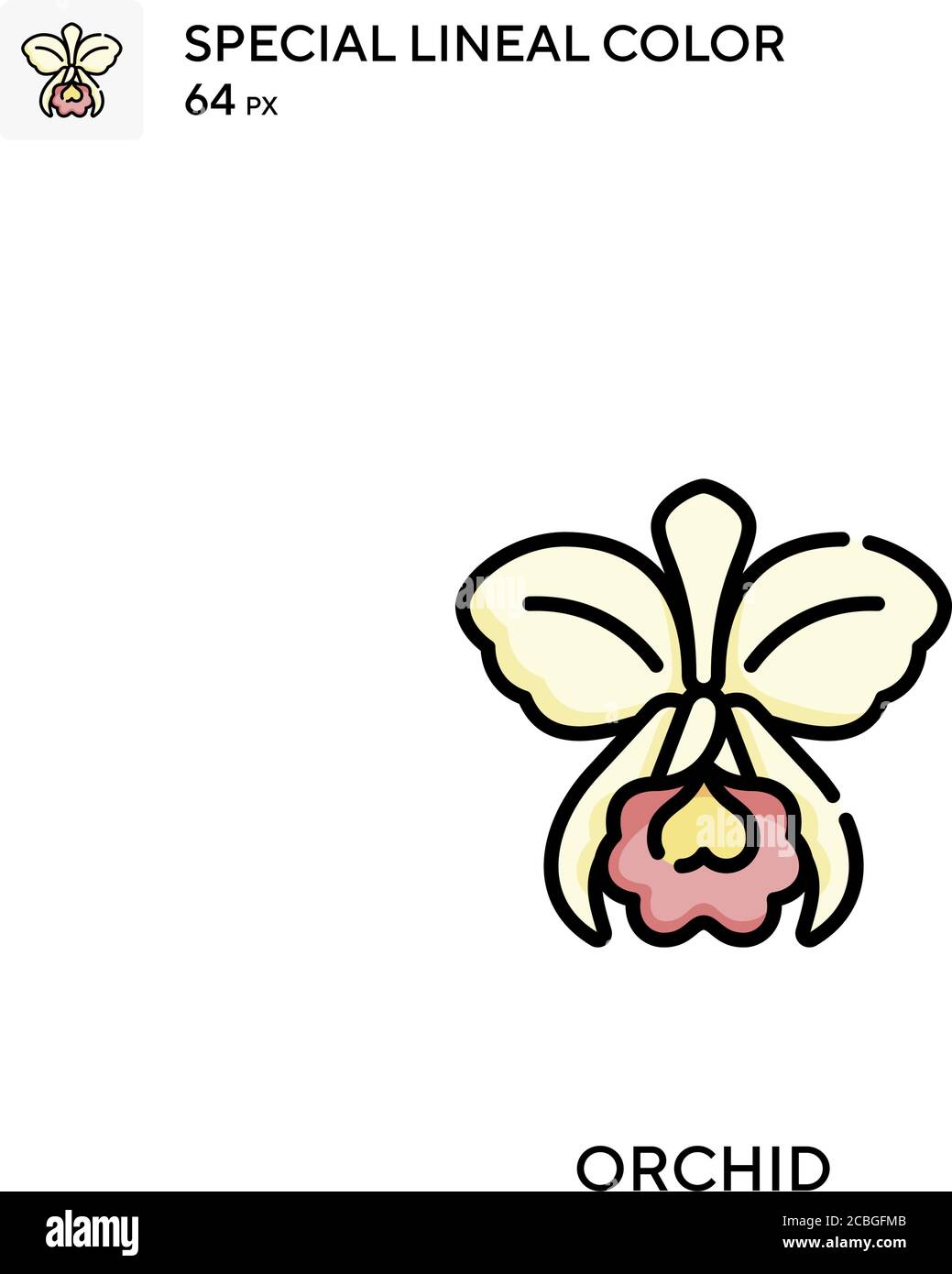 Orchid Simple vector icon. Orchid icons for your business project Stock ...