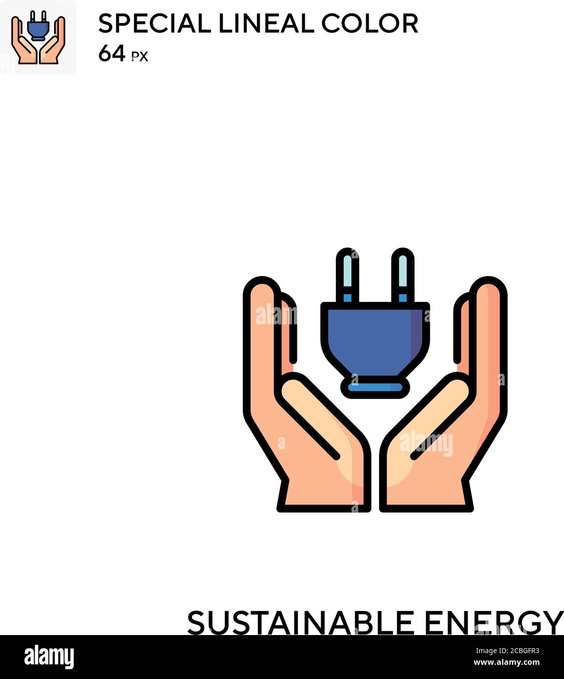 Sustainable energy Simple vector icon. Sustainable energy icons for ...