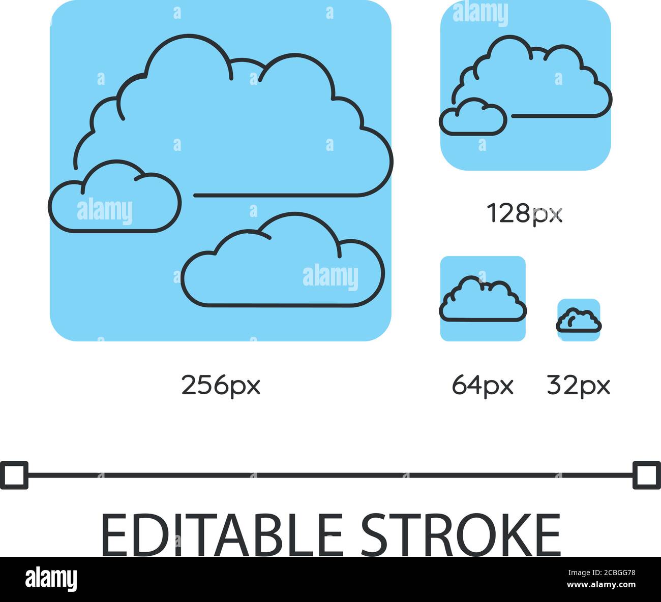 Cloudy weather turquoise linear icons set Stock Vector Image & Art - Alamy