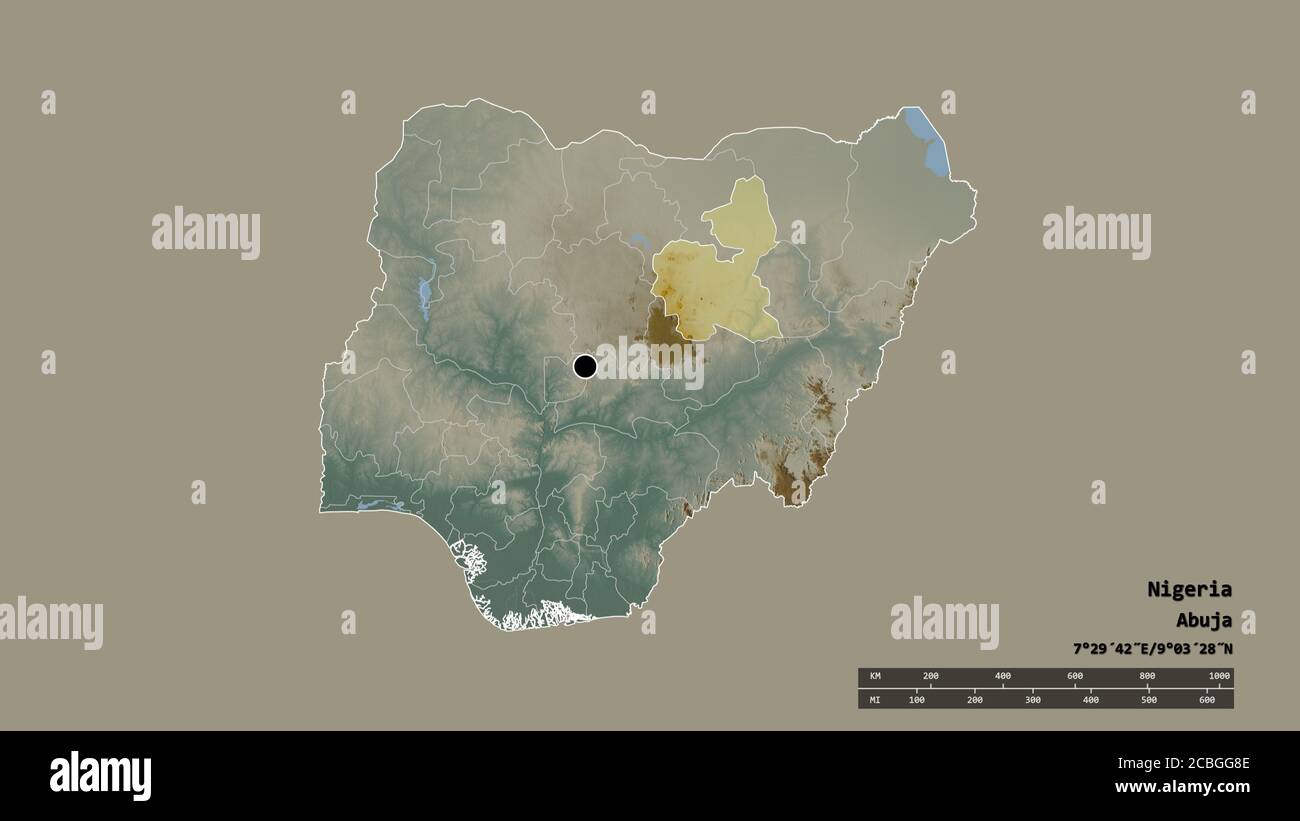 Nigeria Relief Map High Resolution Stock Photography and Images - Alamy