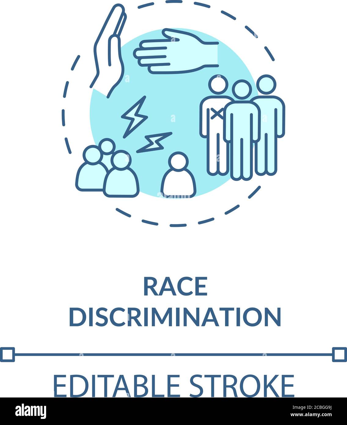 Race discrimination concept icon Stock Vector Image & Art - Alamy