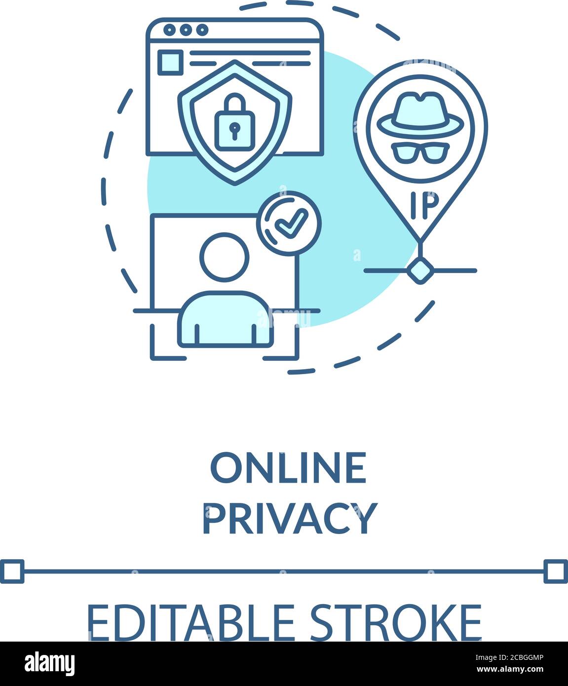Online privacy concept icon Stock Vector Image & Art - Alamy