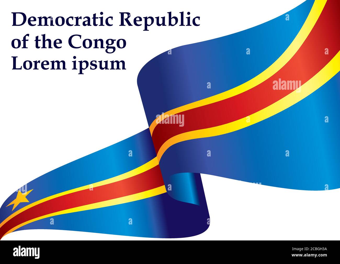 Flag of the Democratic Republic of the Congo. Template for award design ...