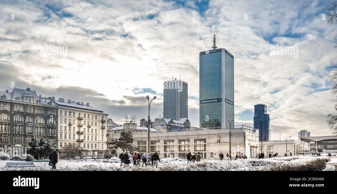 Warsaw architecture panorama hi-res stock photography and images - Alamy