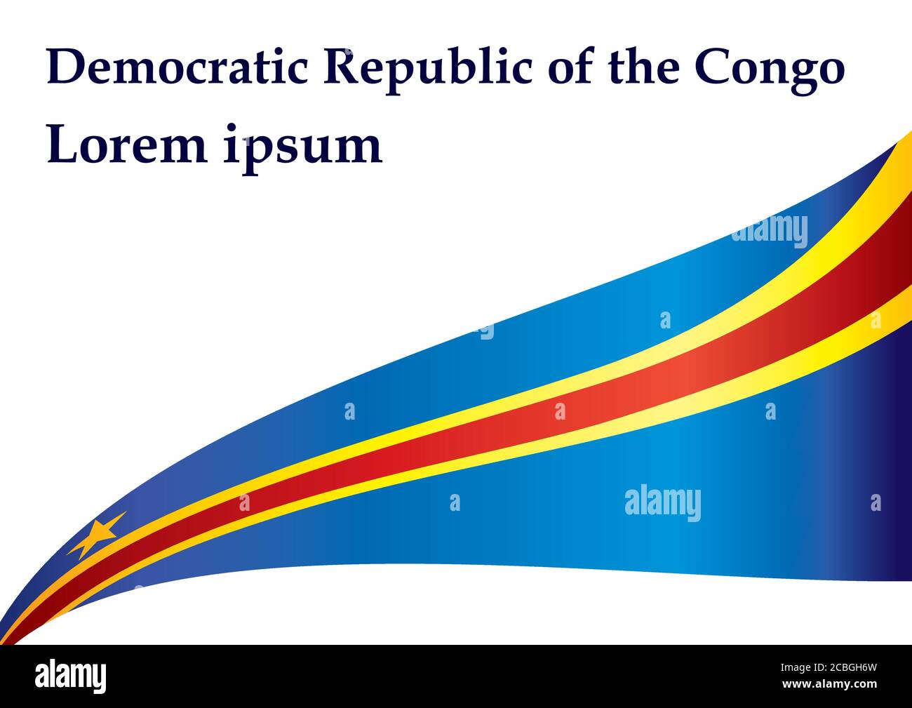 Flag of the Democratic Republic of the Congo. Template for award design ...