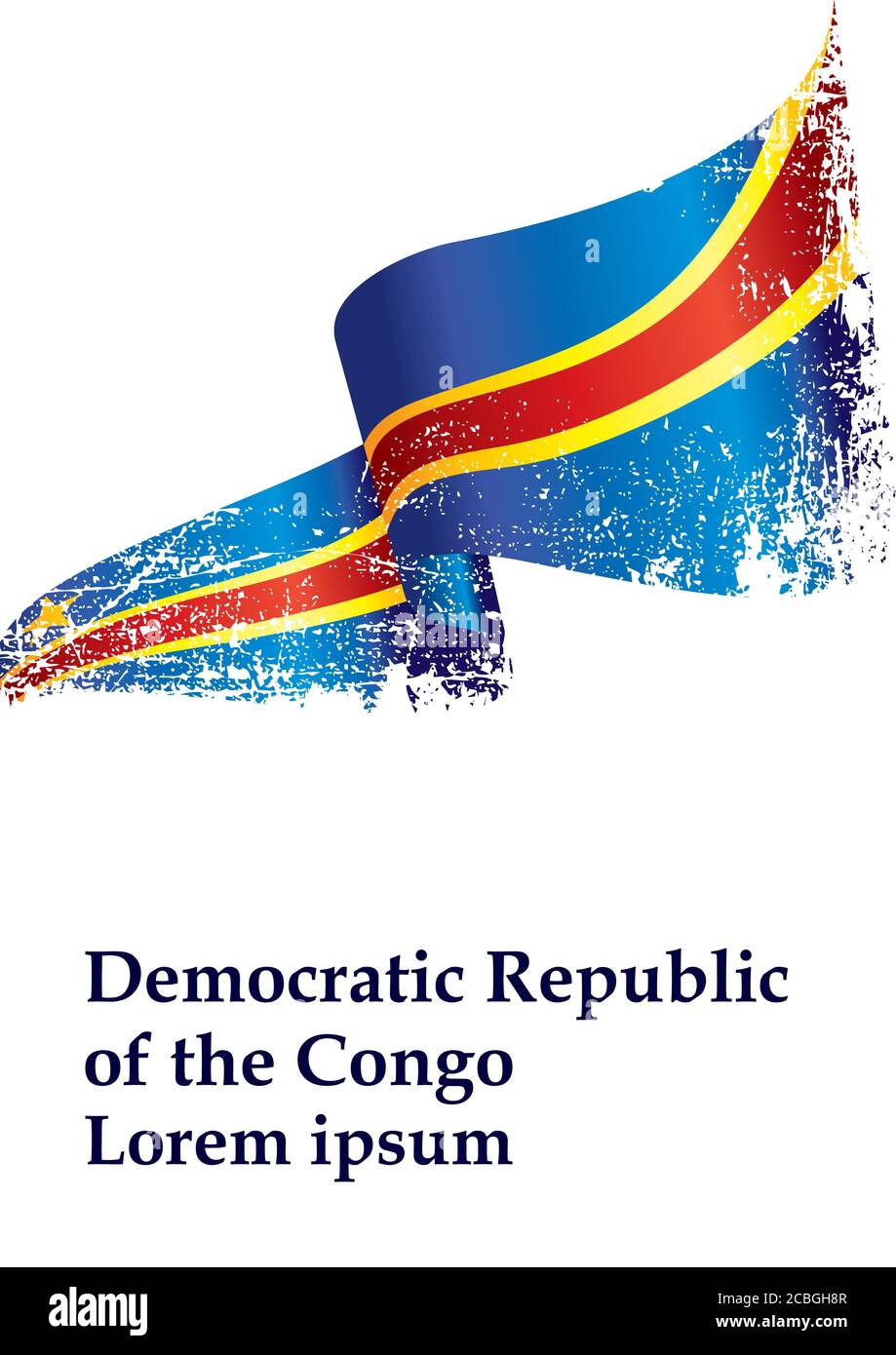 Flag of the Democratic Republic of the Congo. Template for award design ...