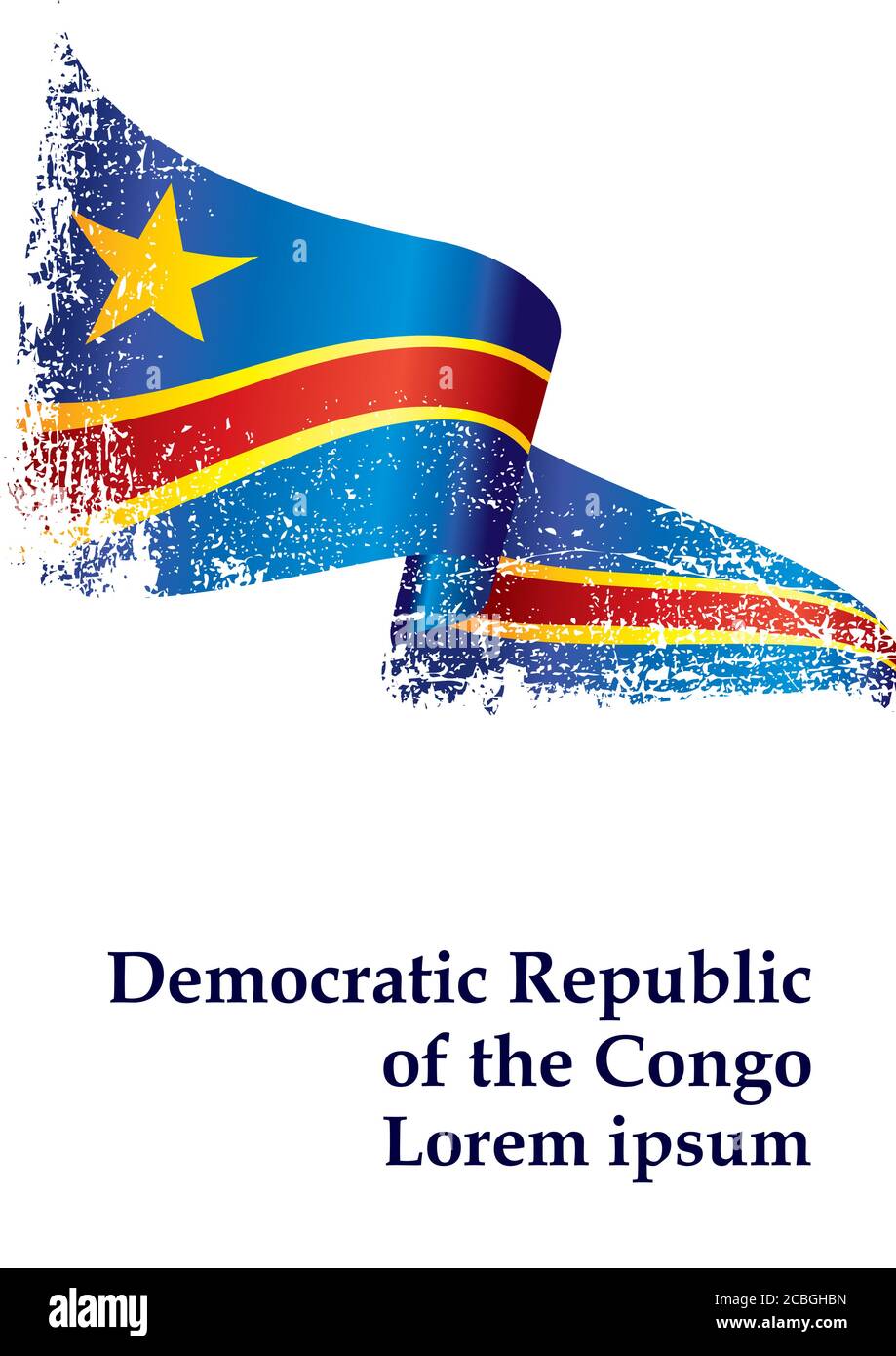 Flag of the Democratic Republic of the Congo. Template for award design ...