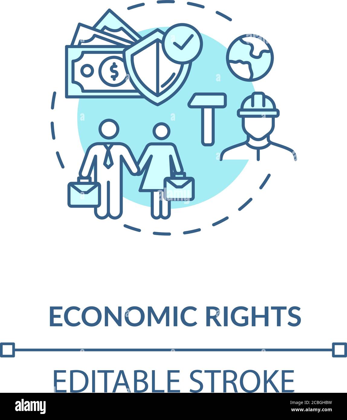 Economic rights concept icon Stock Vector Image & Art - Alamy