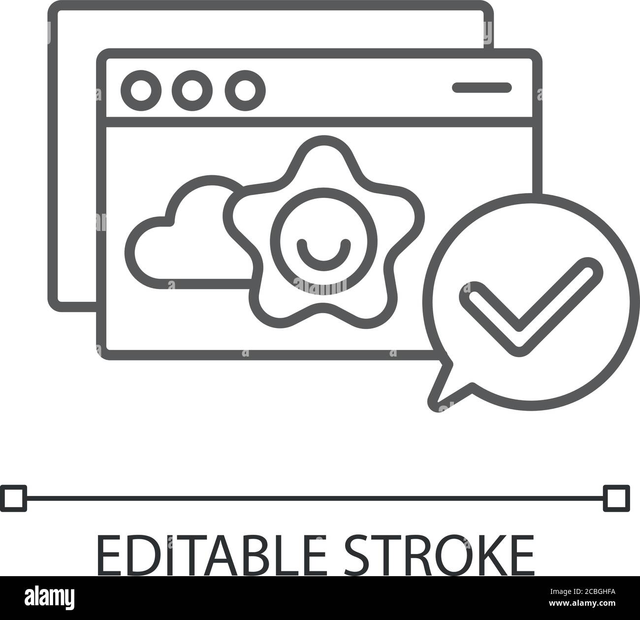 Connection success linear icon Stock Vector Image & Art - Alamy