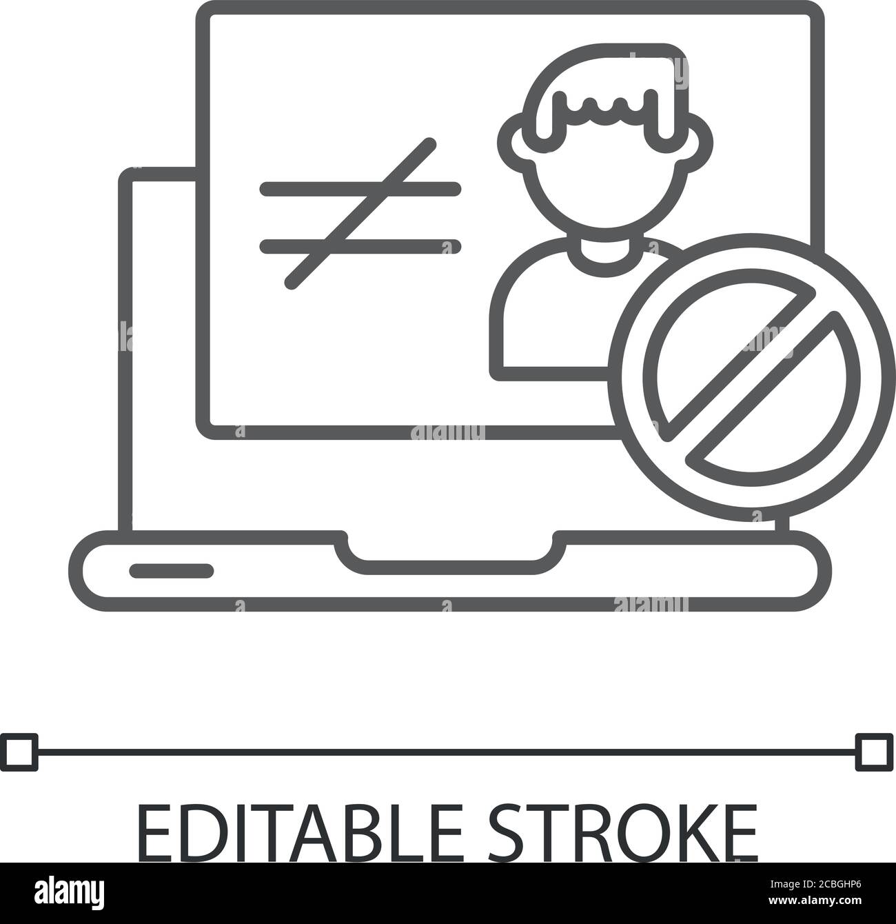 Unauthorized access linear icon Stock Vector Image & Art - Alamy