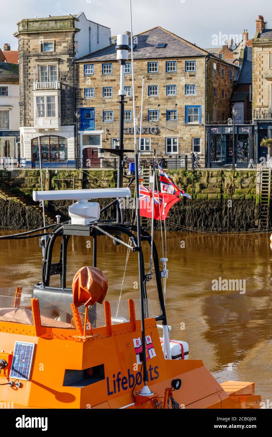 Whitby quayside as seen from Whiby lifeboat station Stock Photo - Alamy