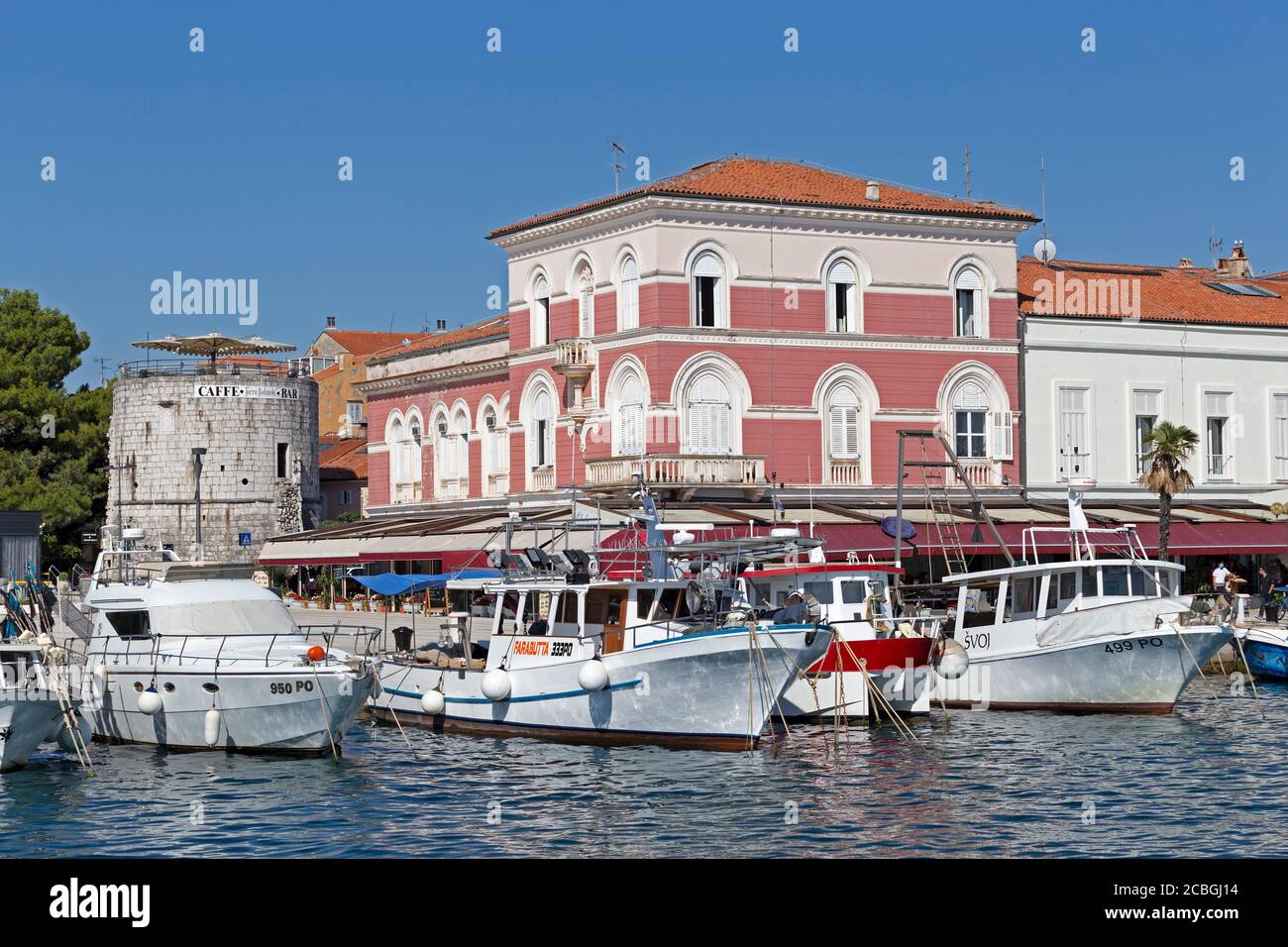excursion boats at the harbour, Porec, Istria, Croatia Stock Photo - Alamy