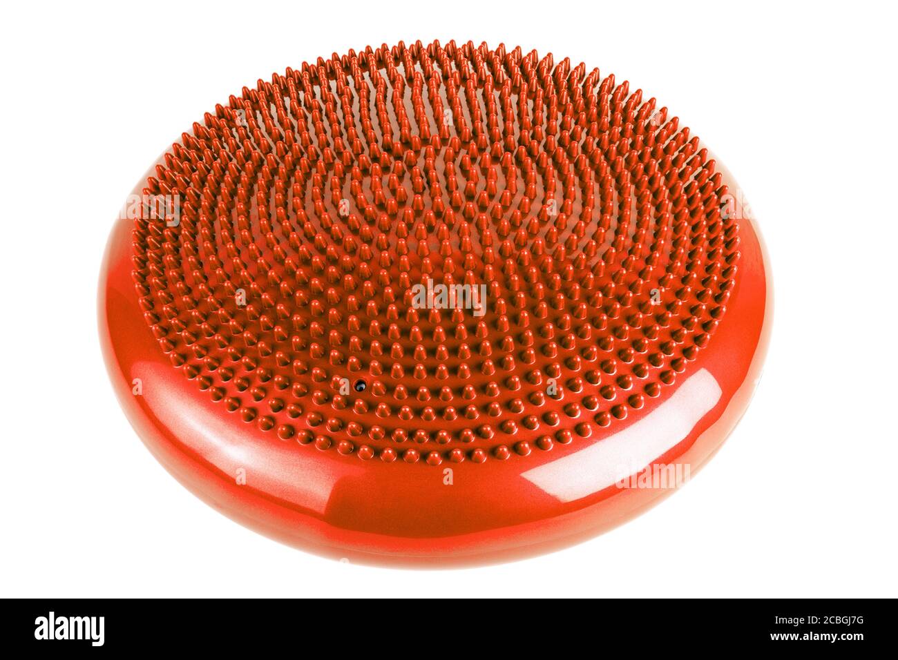 orange inflatable balance disk isoleated on white background, It is ...