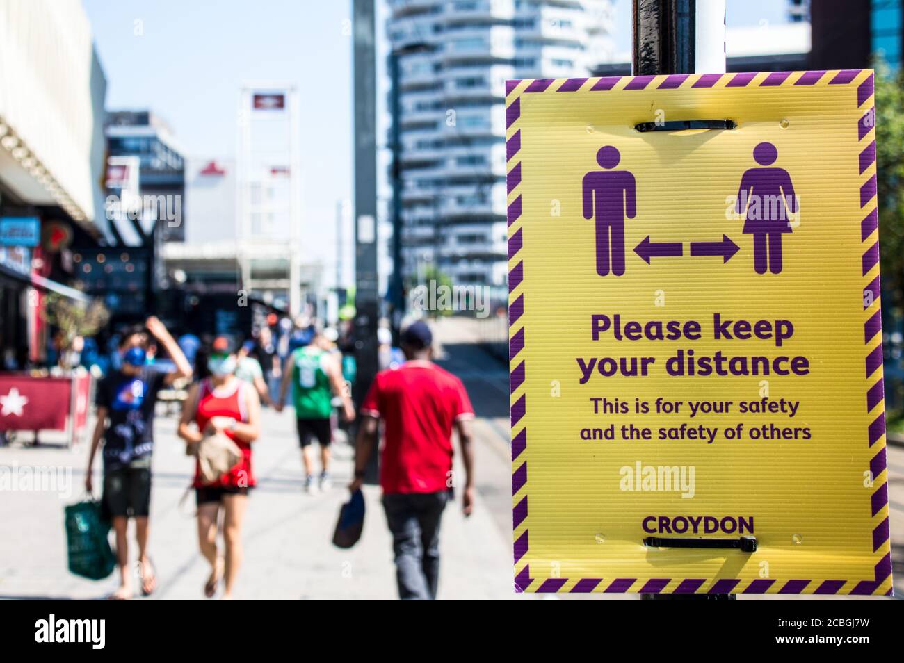 Please keep your distance sign boards in South London to create ...