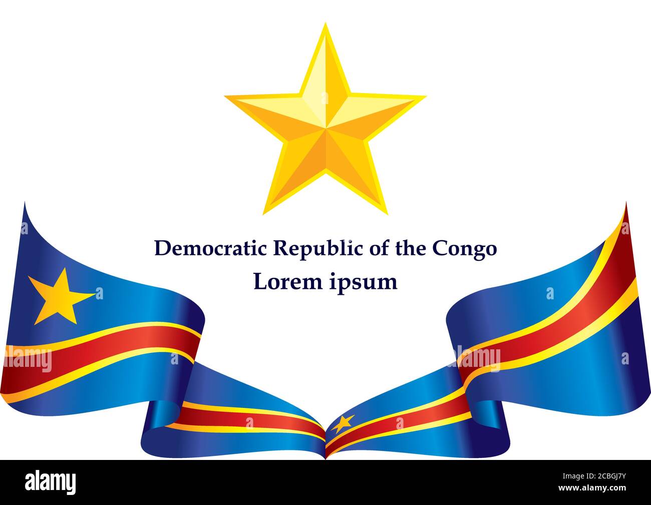 Flag of the Democratic Republic of the Congo. Template for award design ...