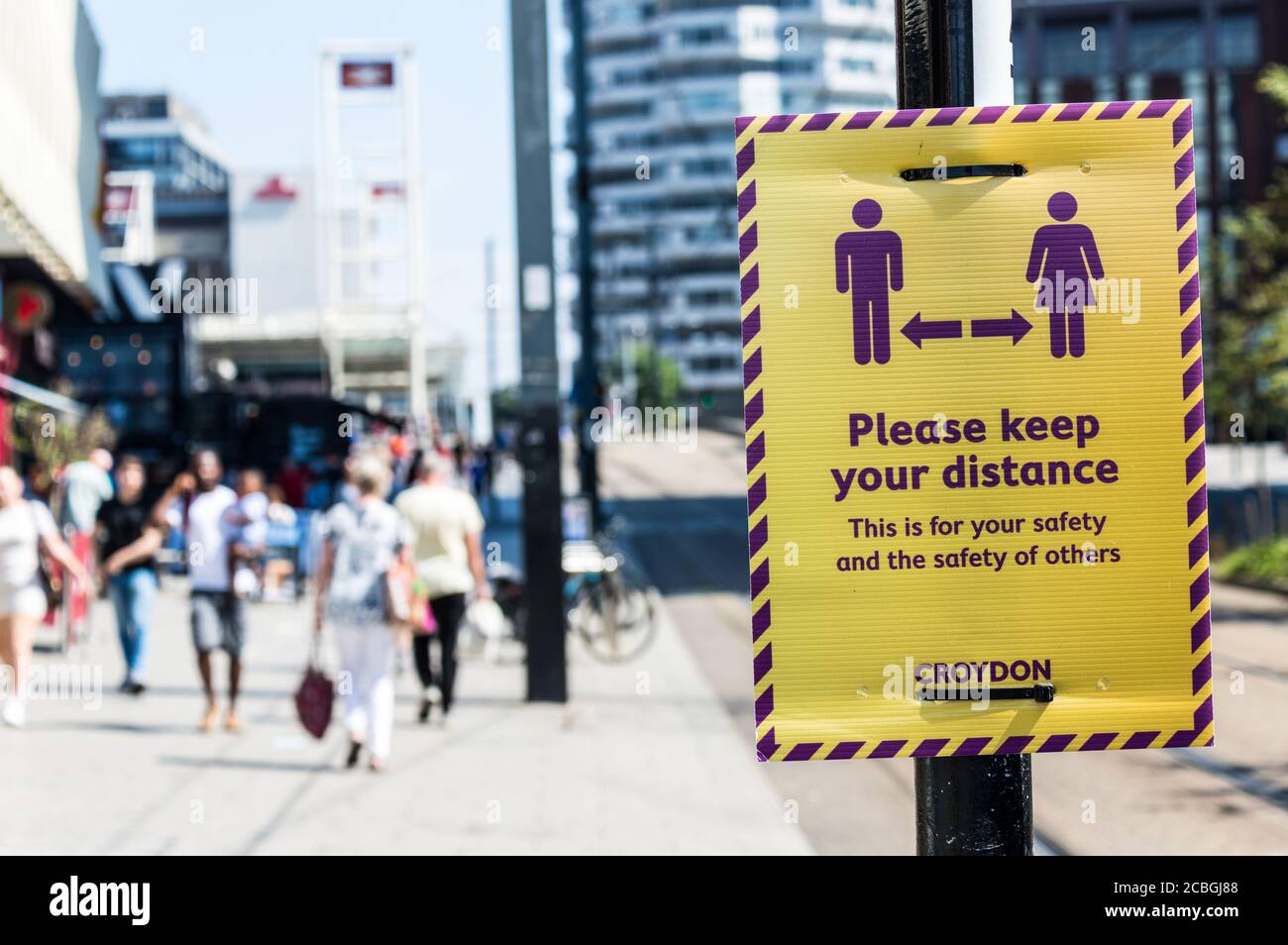 Please keep your distance sign boards in South London to create ...