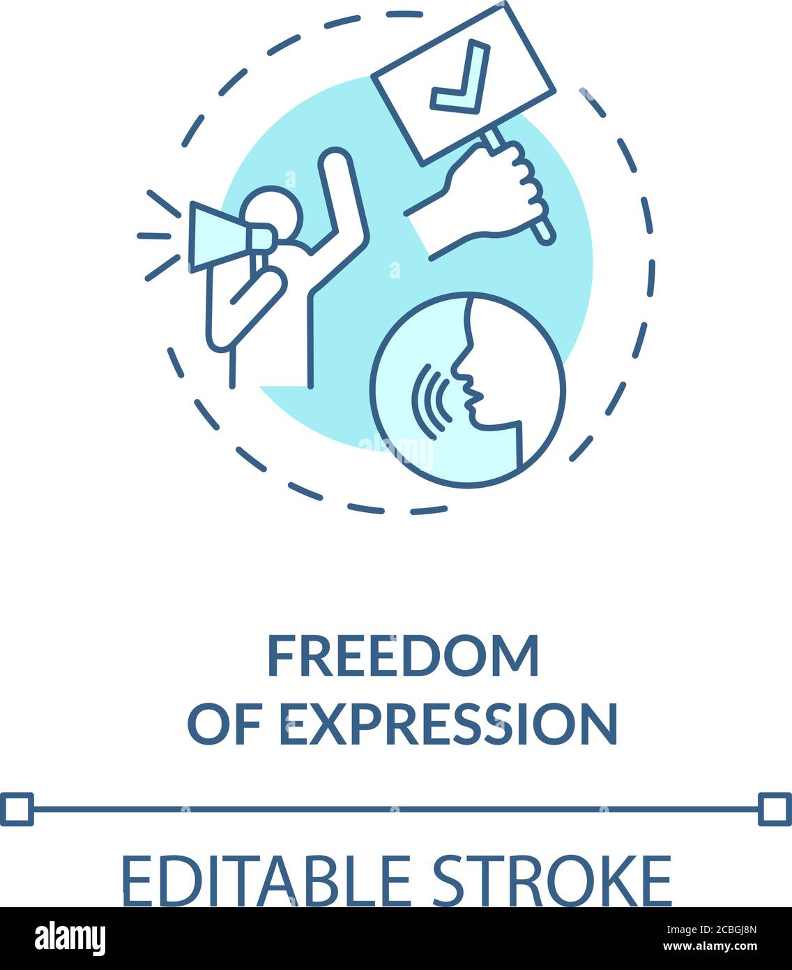 Freedom of expression concept icon Stock Vector Image & Art - Alamy