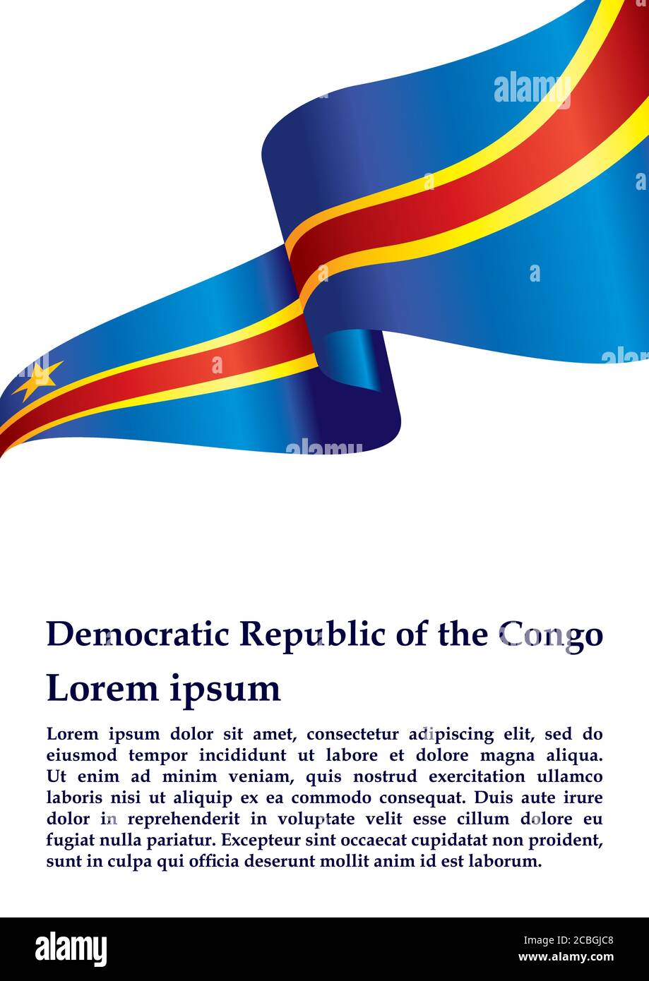 Flag of the Democratic Republic of the Congo. Template for award design ...