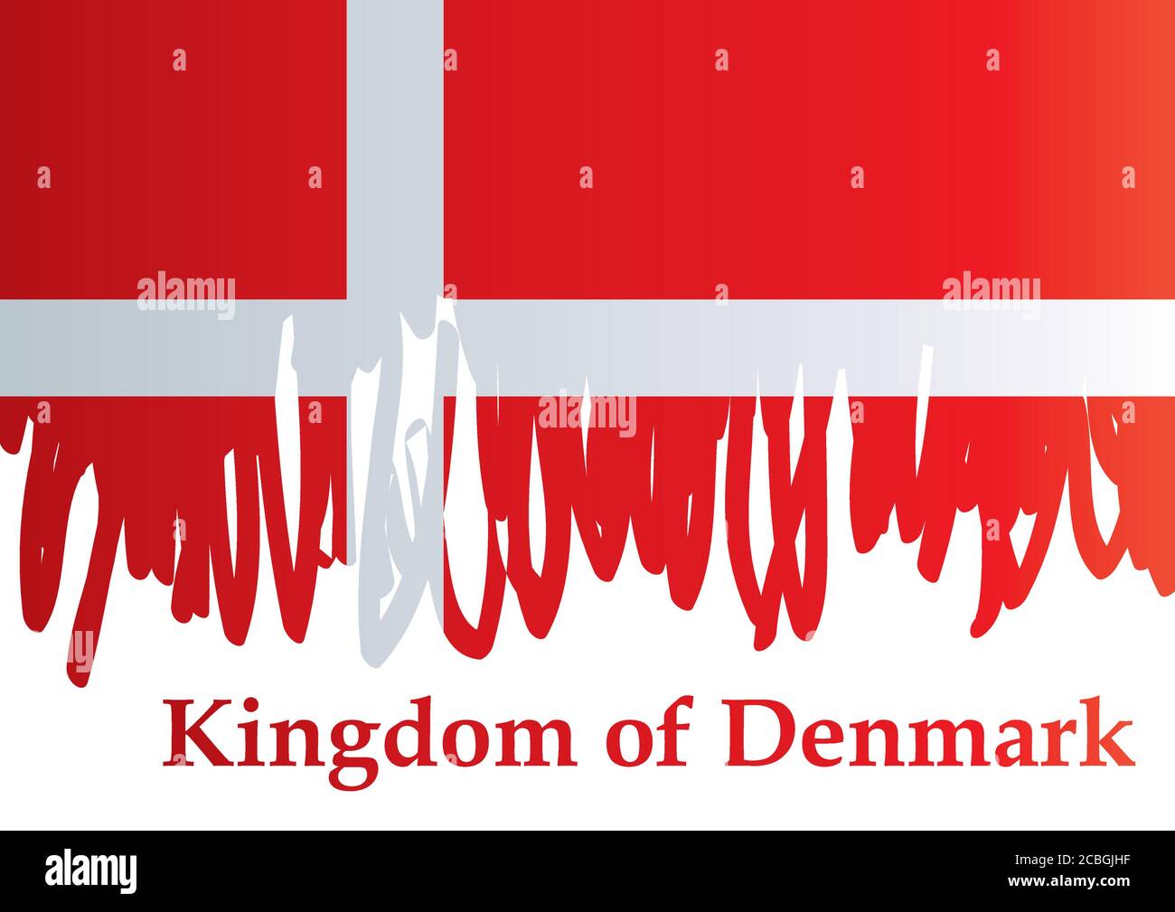 Flag of Denmark, Kingdom of Denmark. Template for award design, an ...