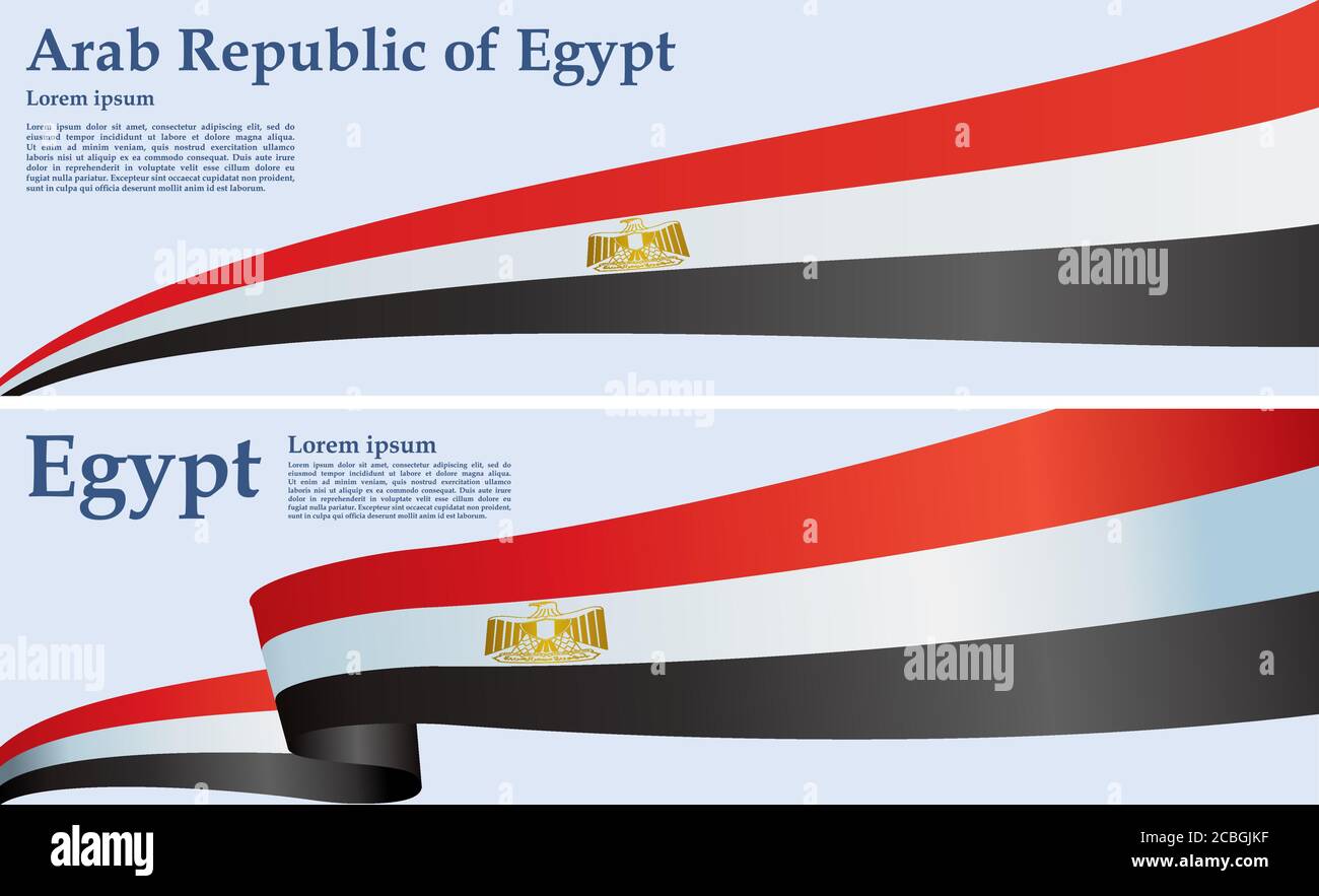 Flag of Egypt, Arab Republic of Egypt. template for award design, an ...