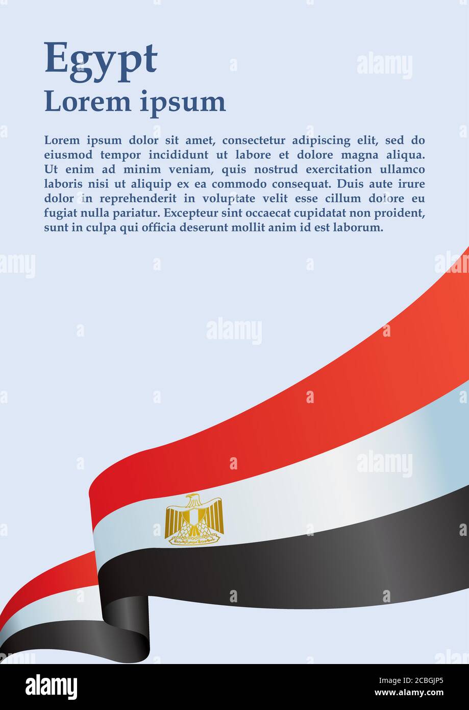 Flag of Egypt, Arab Republic of Egypt. template for award design, an ...