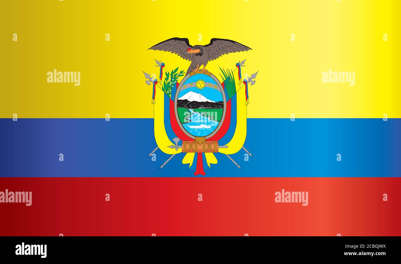 Flag of Ecuador, Republic of Ecuador. Template for award design, an ...