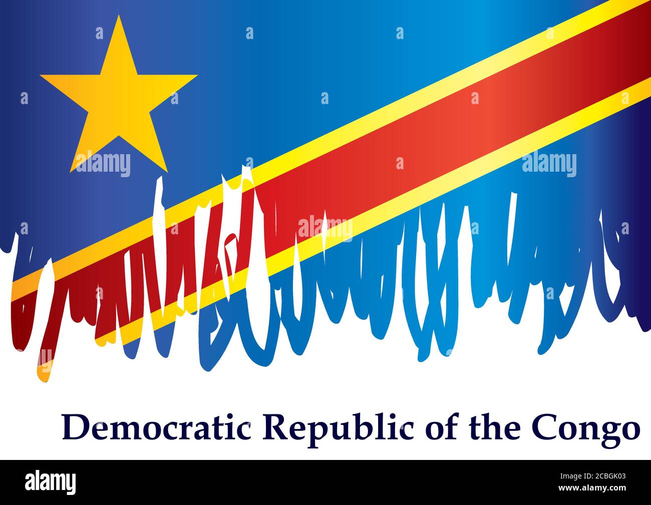Flag of the Democratic Republic of the Congo. Template for award design ...