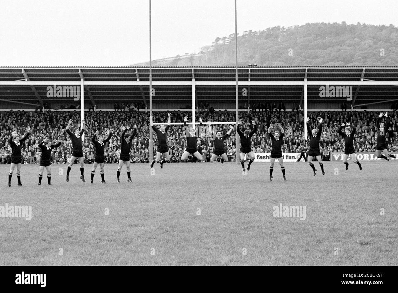 The pre match haka from the New Zealand All Blacks prior to their game ...