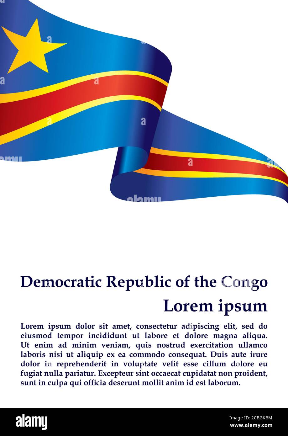 Flag of the Democratic Republic of the Congo. Template for award design ...
