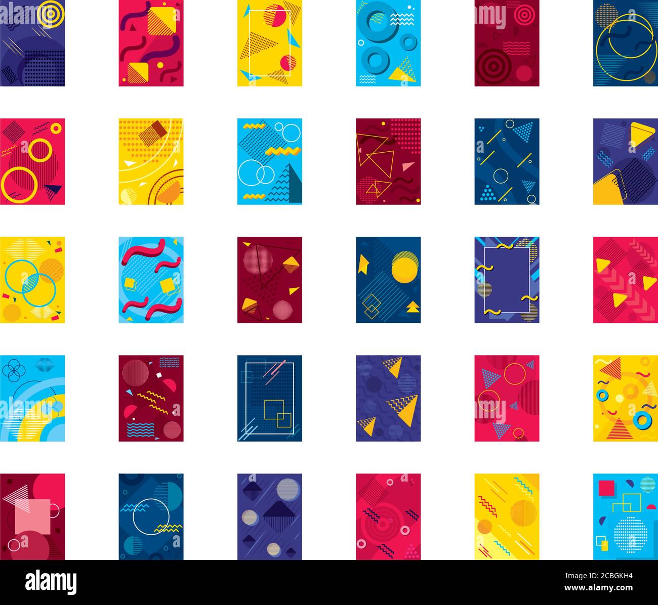 colorful and abstract backgrounds icon set, vector illustration Stock ...