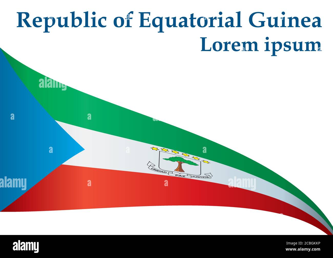 Flag of Equatorial Guinea, Republic of Equatorial Guinea. Template for ...