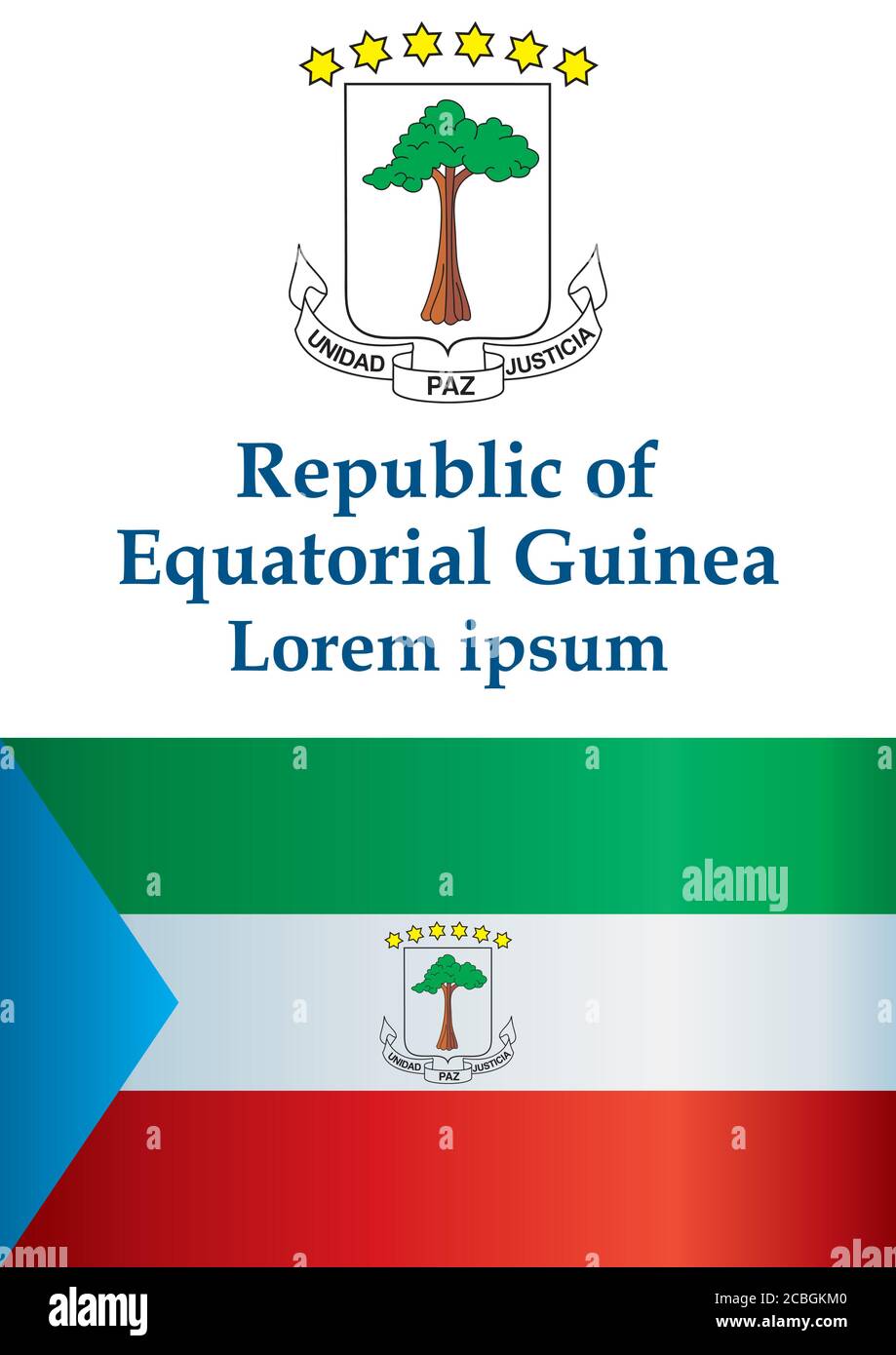 Flag of Equatorial Guinea, Republic of Equatorial Guinea. Template for ...