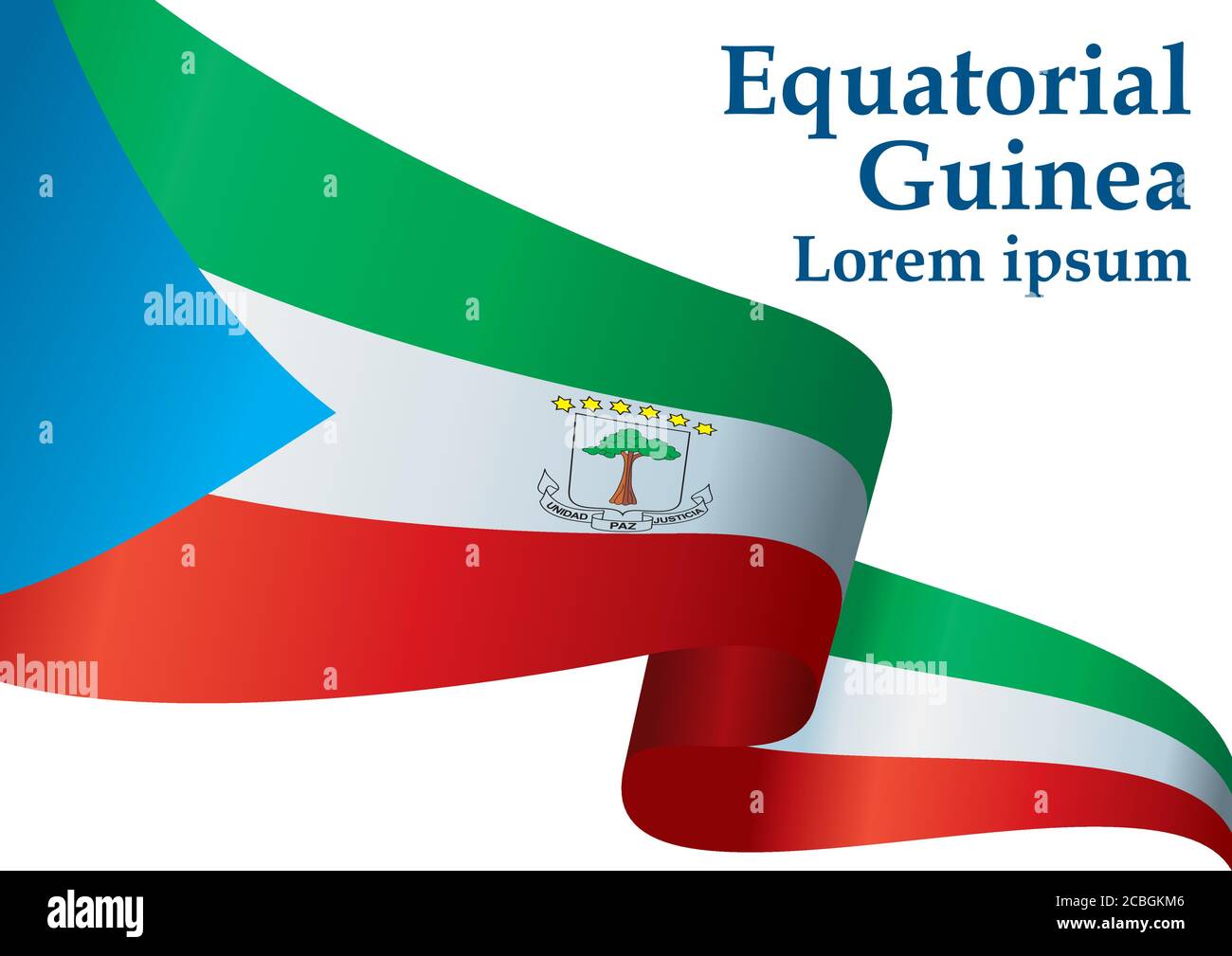 Flag of Equatorial Guinea, Republic of Equatorial Guinea. Template for ...