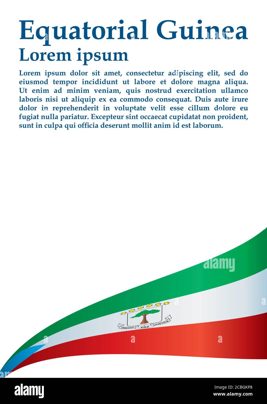 Flag of Equatorial Guinea, Republic of Equatorial Guinea. Template for ...