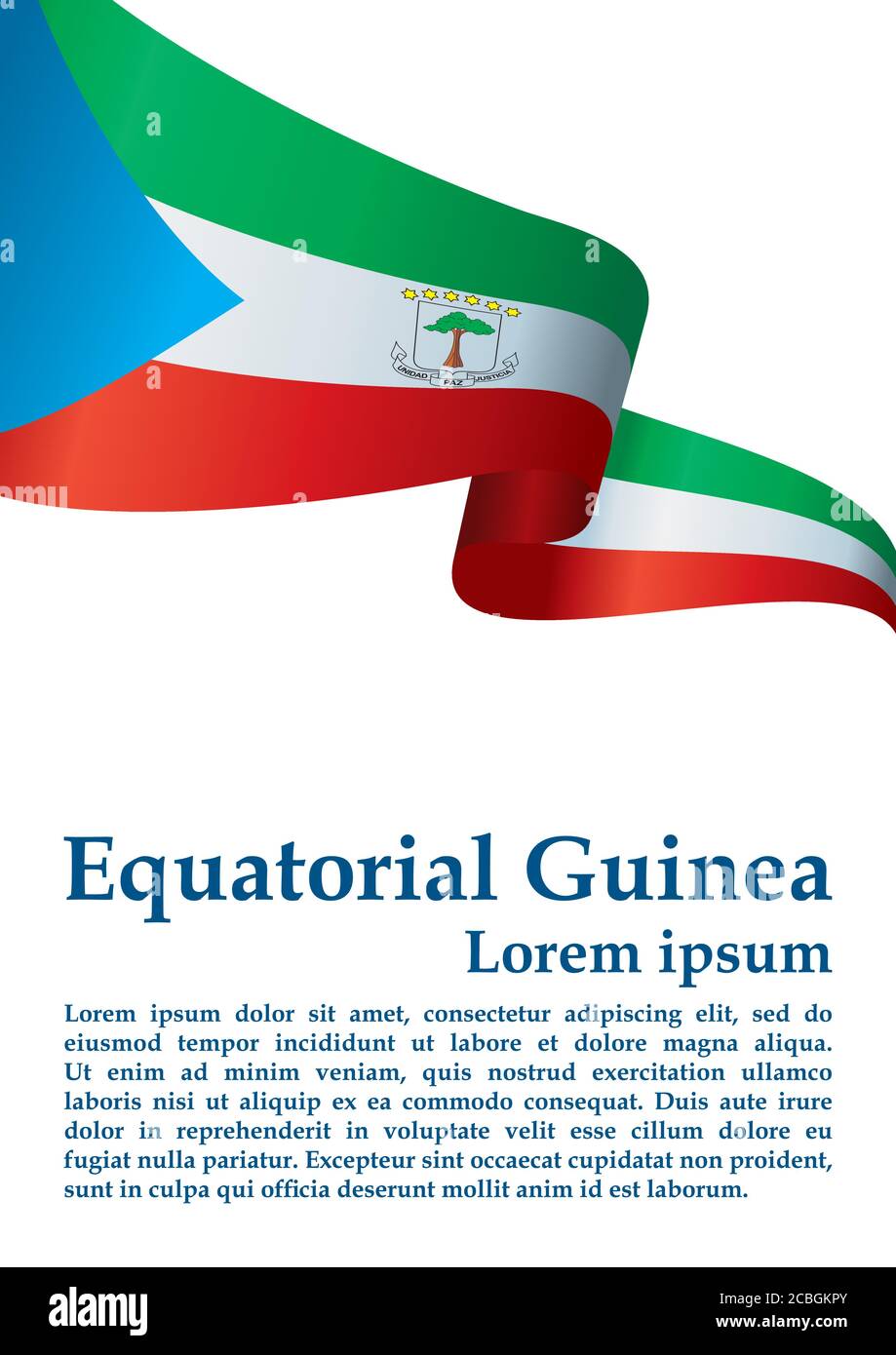 Flag of Equatorial Guinea, Republic of Equatorial Guinea. Template for ...