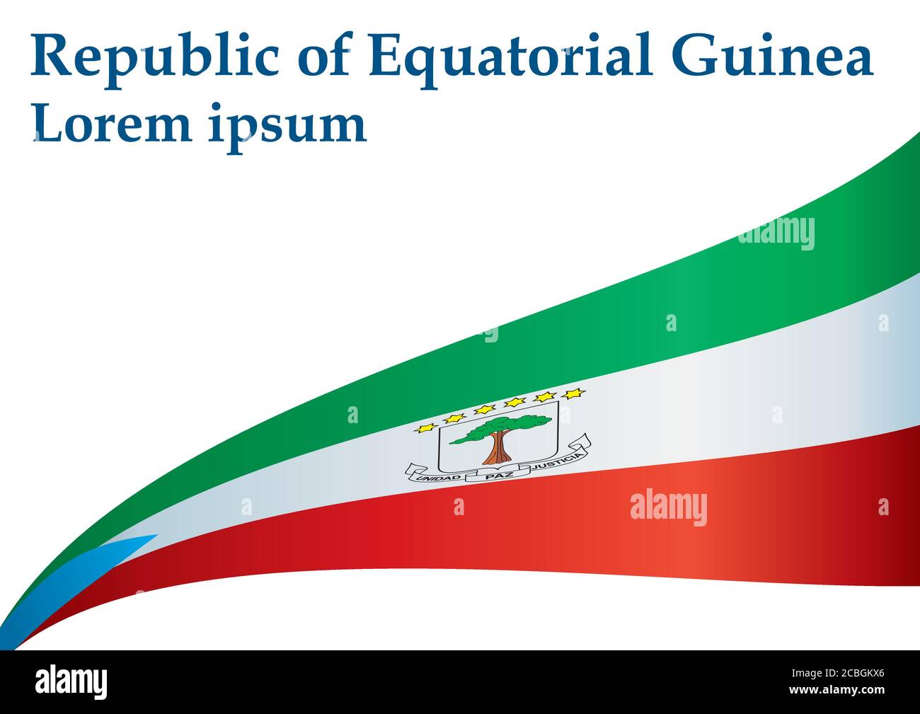 Flag of Equatorial Guinea, Republic of Equatorial Guinea. Template for ...