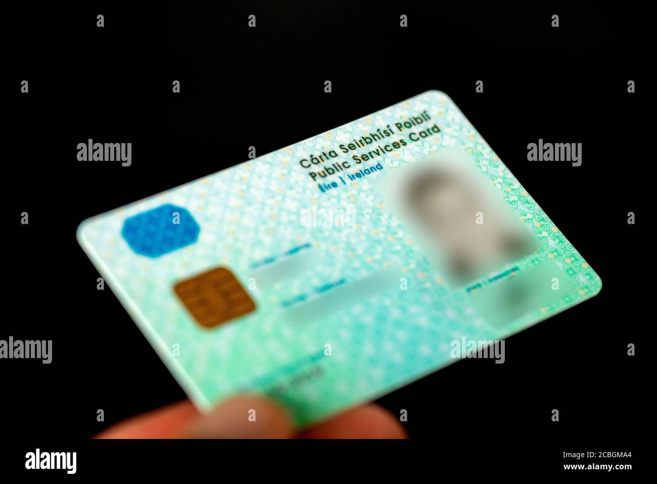 Hand holding Public Services Card Ireland first generation Social ...