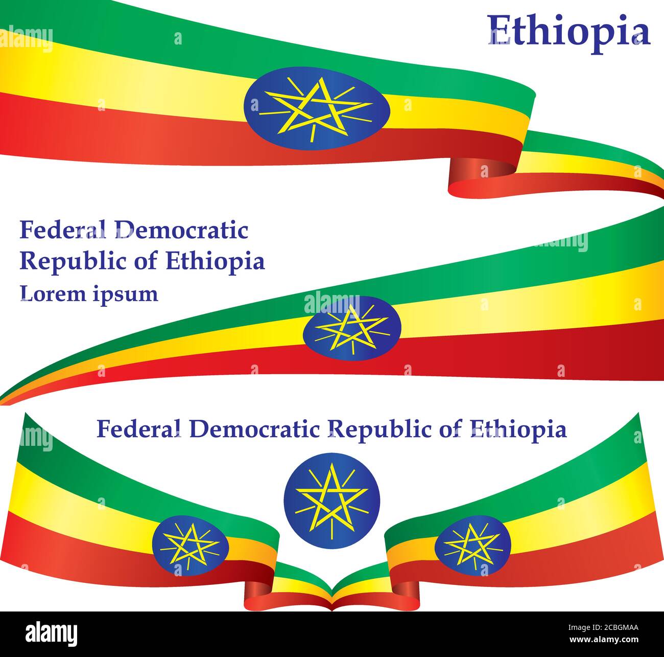 Flag of Ethiopia, Federal Democratic Republic of Ethiopia. Template for ...