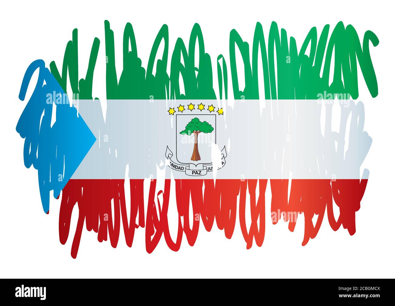 Flag of Equatorial Guinea, Republic of Equatorial Guinea. Template for ...