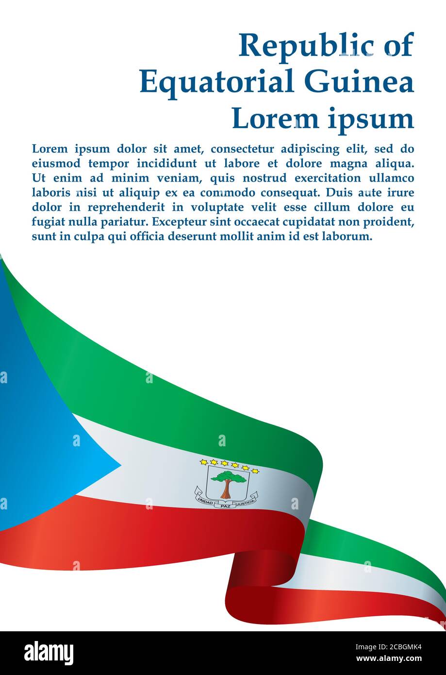 Flag of Equatorial Guinea, Republic of Equatorial Guinea. Template for ...