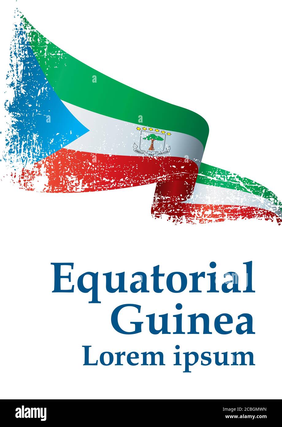 Flag of Equatorial Guinea, Republic of Equatorial Guinea. Template for ...