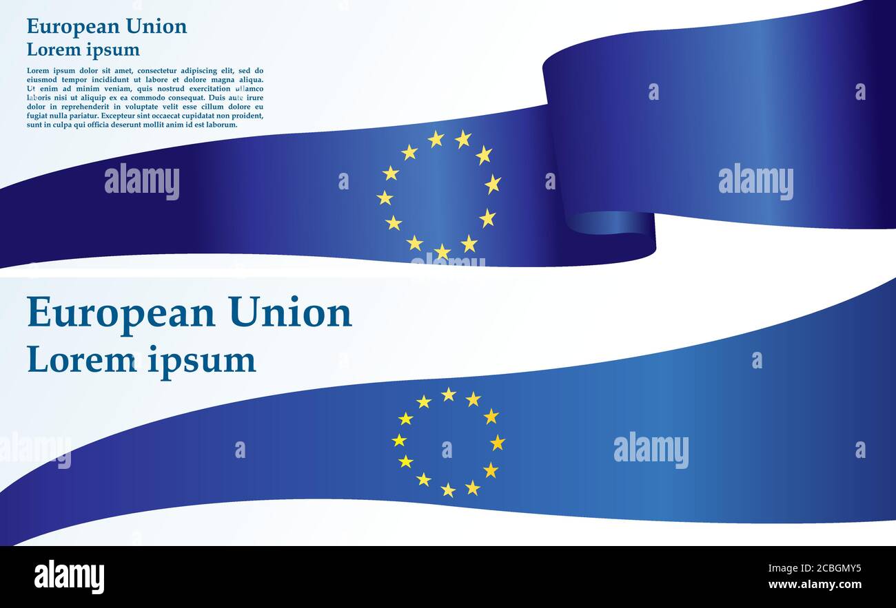 Flag of Europe, European Union. Template for award design, an official ...