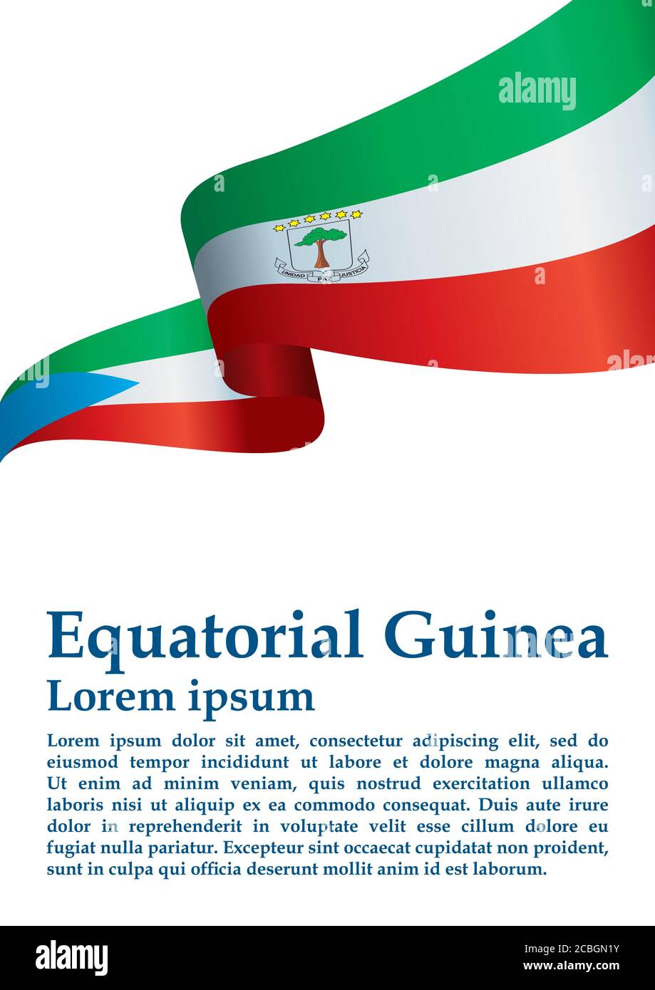 Flag of Equatorial Guinea, Republic of Equatorial Guinea. Template for ...