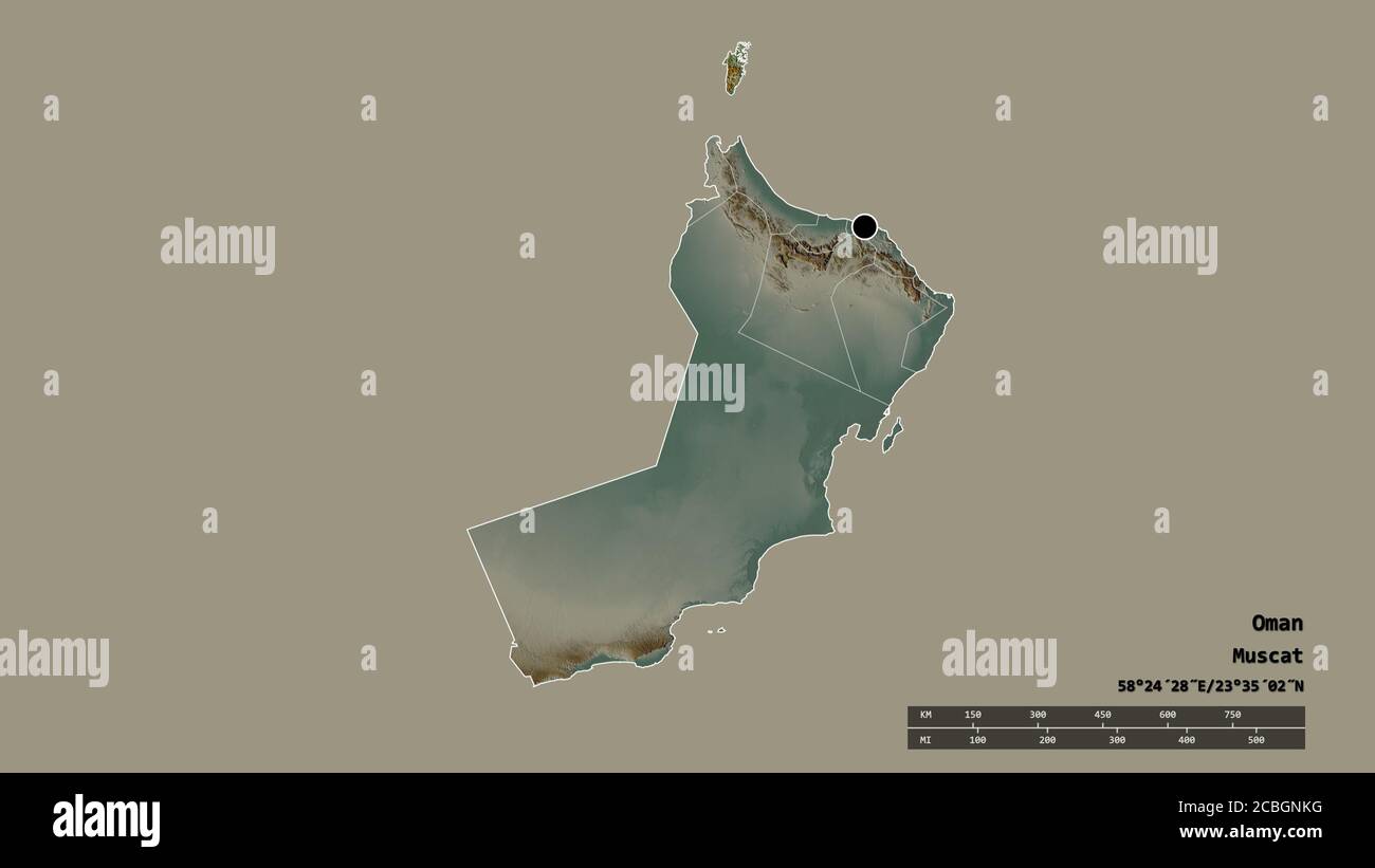 Oman relief map hi-res stock photography and images - Alamy