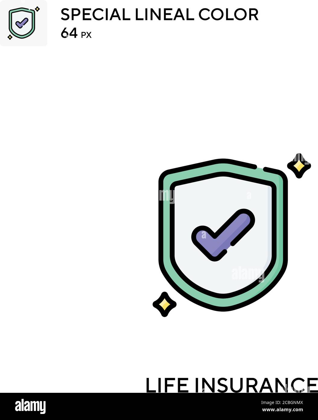 Life insurance special lineal color vector icon. Life insurance icons ...