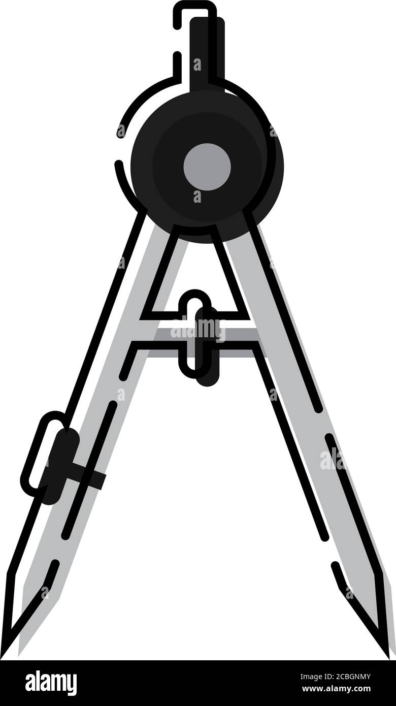 Isolated school compass icon Stock Vector Image & Art - Alamy